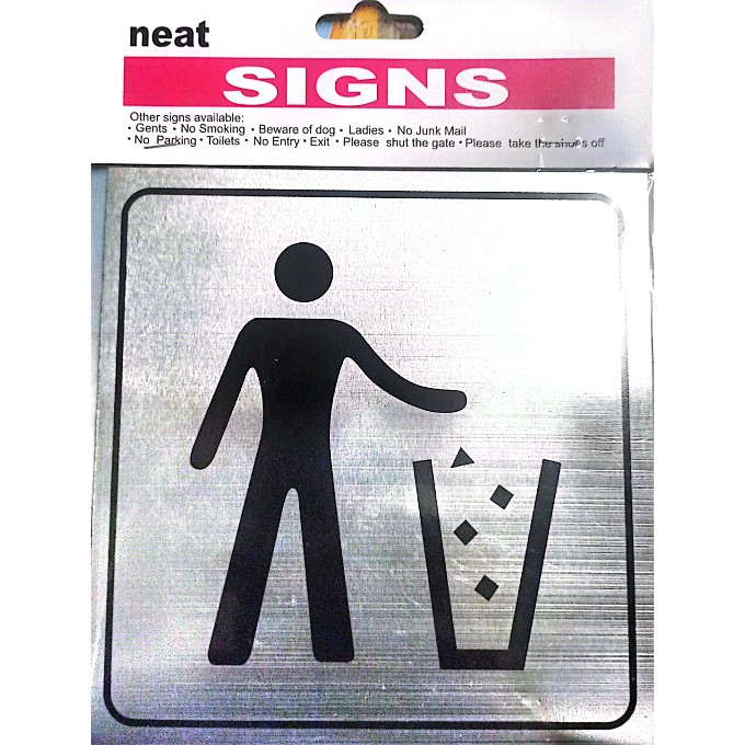 Litter Disposal Trash Bin Sticker - Santa Ecommerce